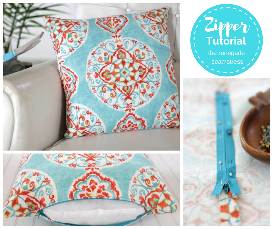 How to Sew A Zippered Pillow Cover | The Renegade Seamstress