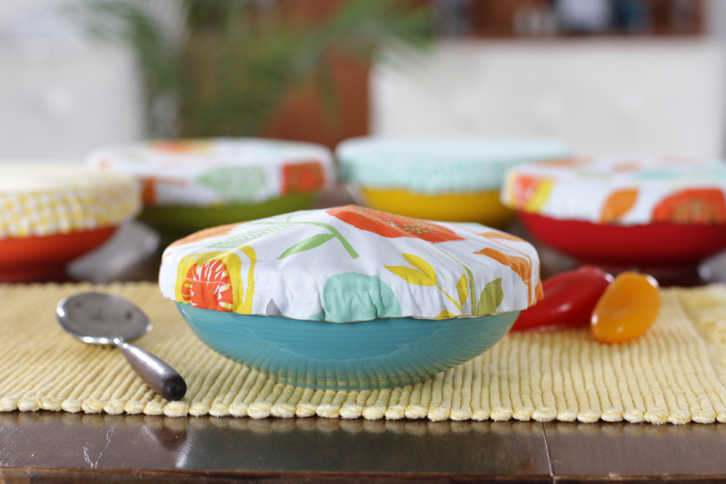How to Make a Washable Fabric Bowl Cover and A New One Minute Video ...