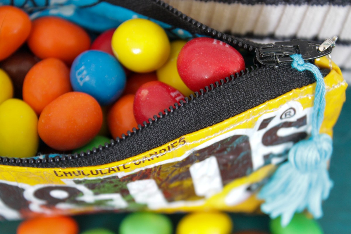 How to Turn a Candy Bag Into a Zippered Pouch | The Renegade Seamstress